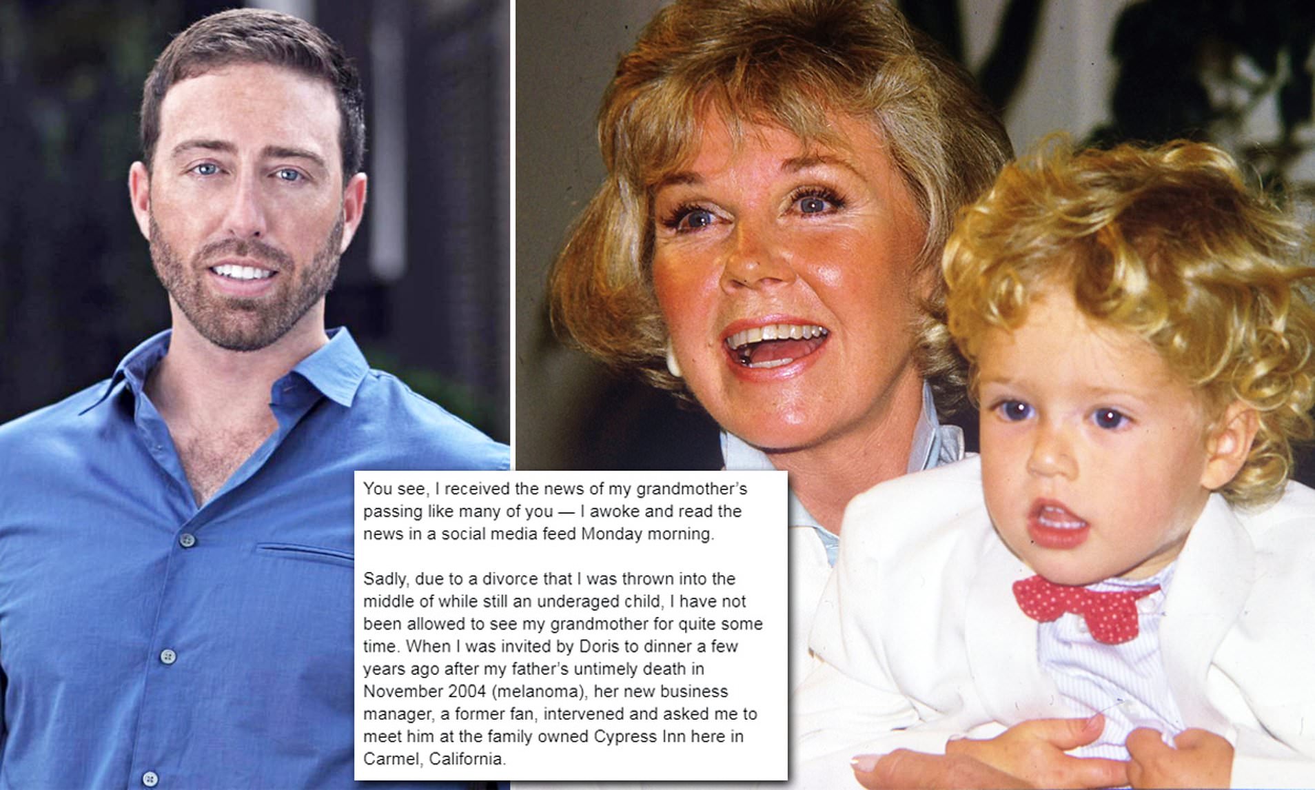 What does Doris Day's grandson do for a living?