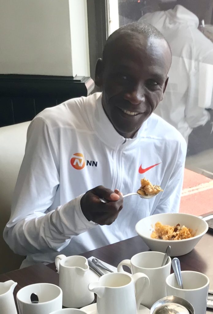 What does Eliud Kipchoge eat for breakfast?