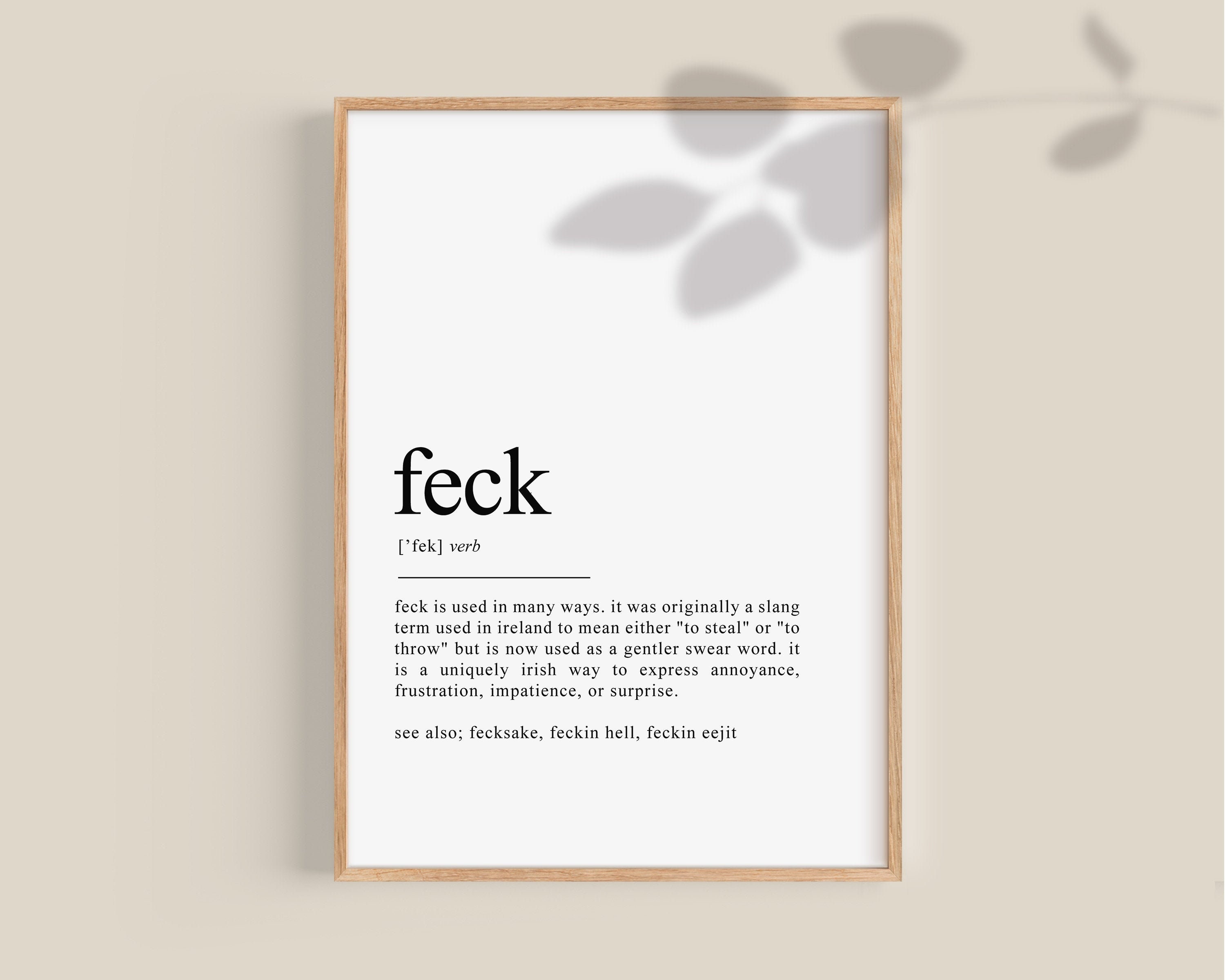 What does feck mean in Ireland?