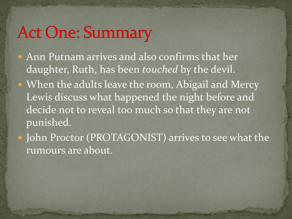 What does Goody Putnam say about her daughter Ruth?