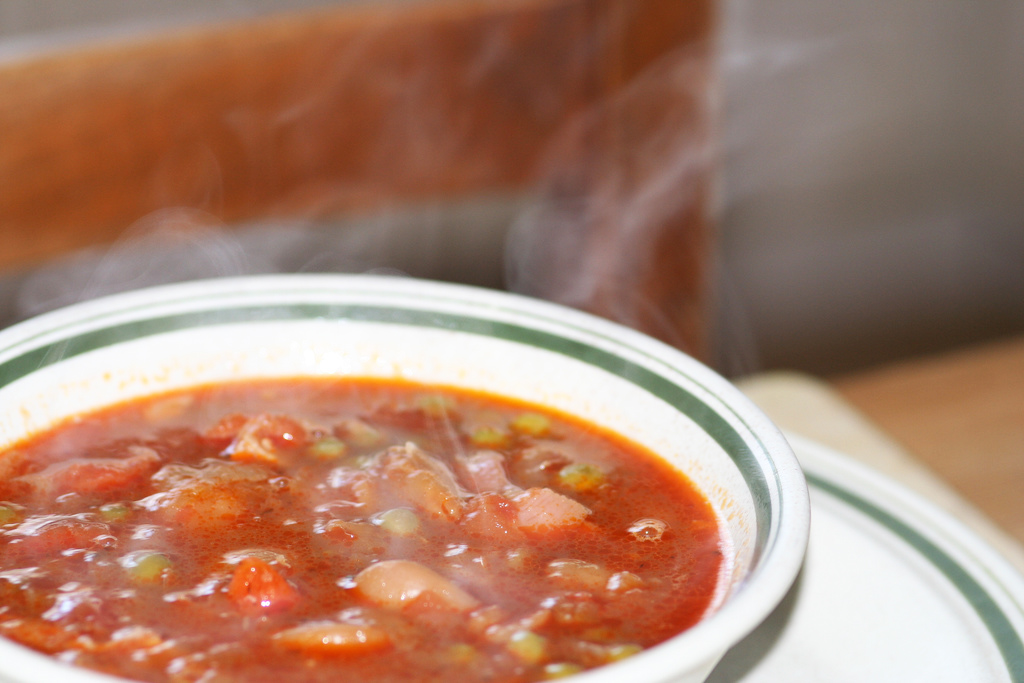 What does hot soup do to your body?