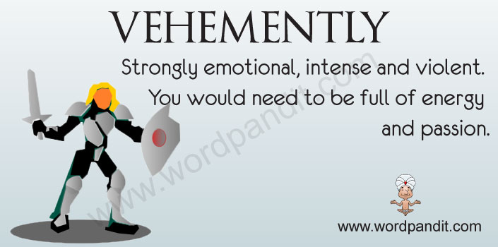 What does it mean when someone is vehement?