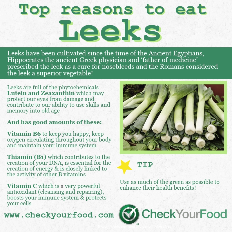 What does leek do to your body?