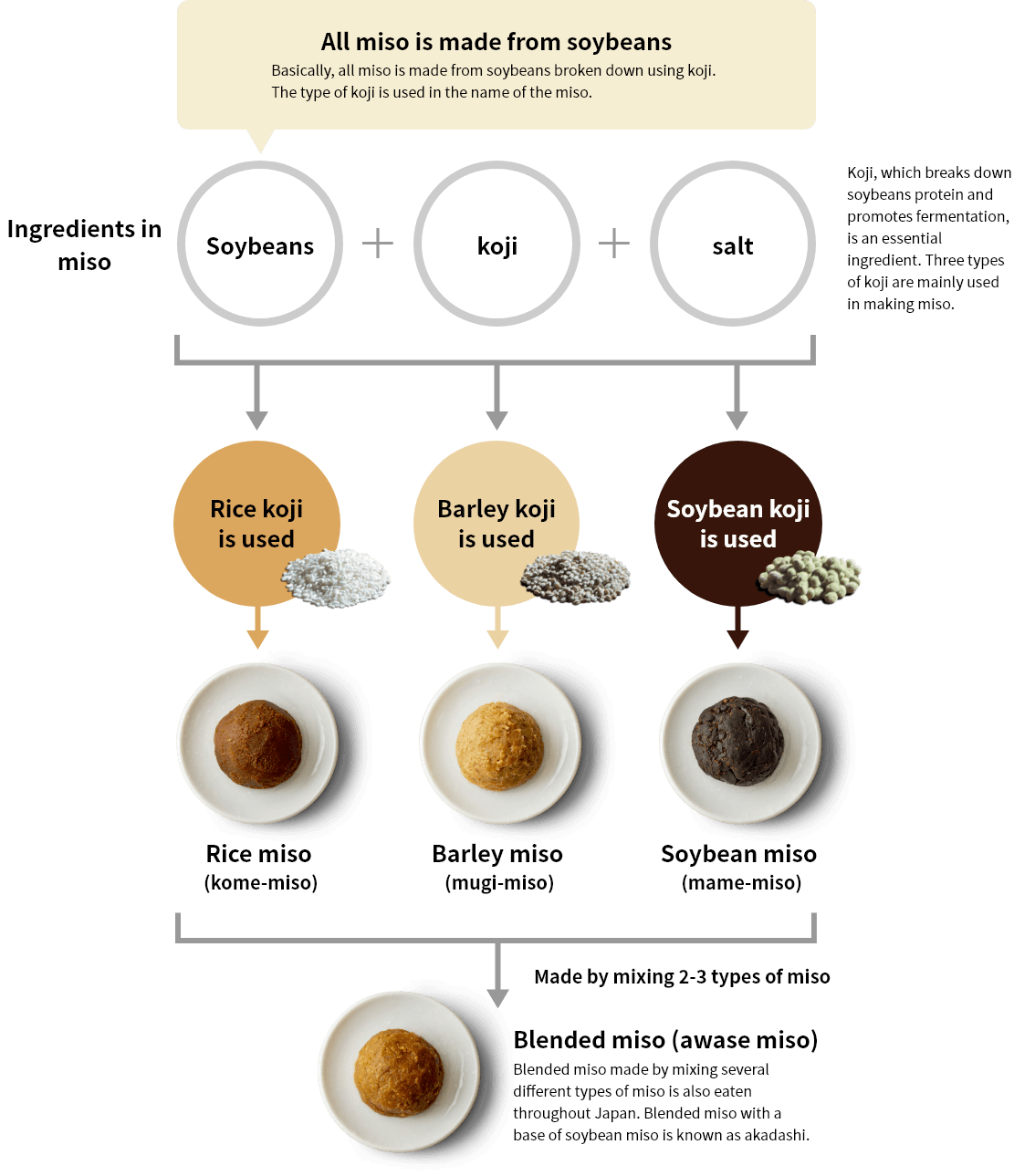 What does miso contain?