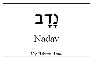 What does Nadav mean in Hebrew?
