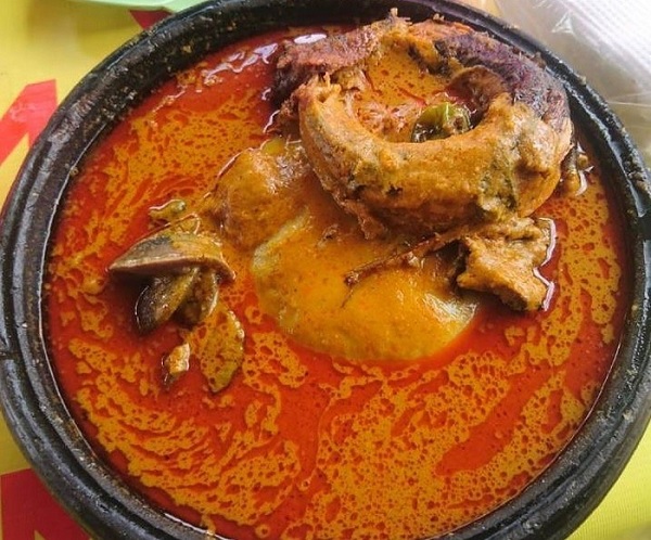 What does palm nut soup do for the body?