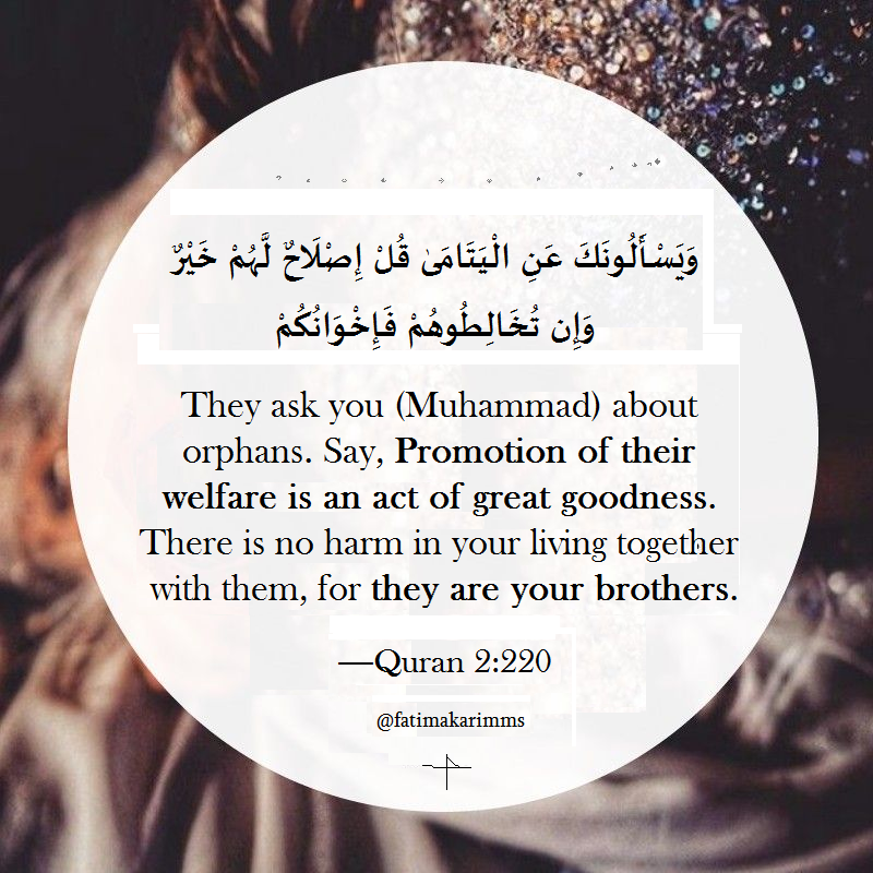 What does Quran says about orphan?