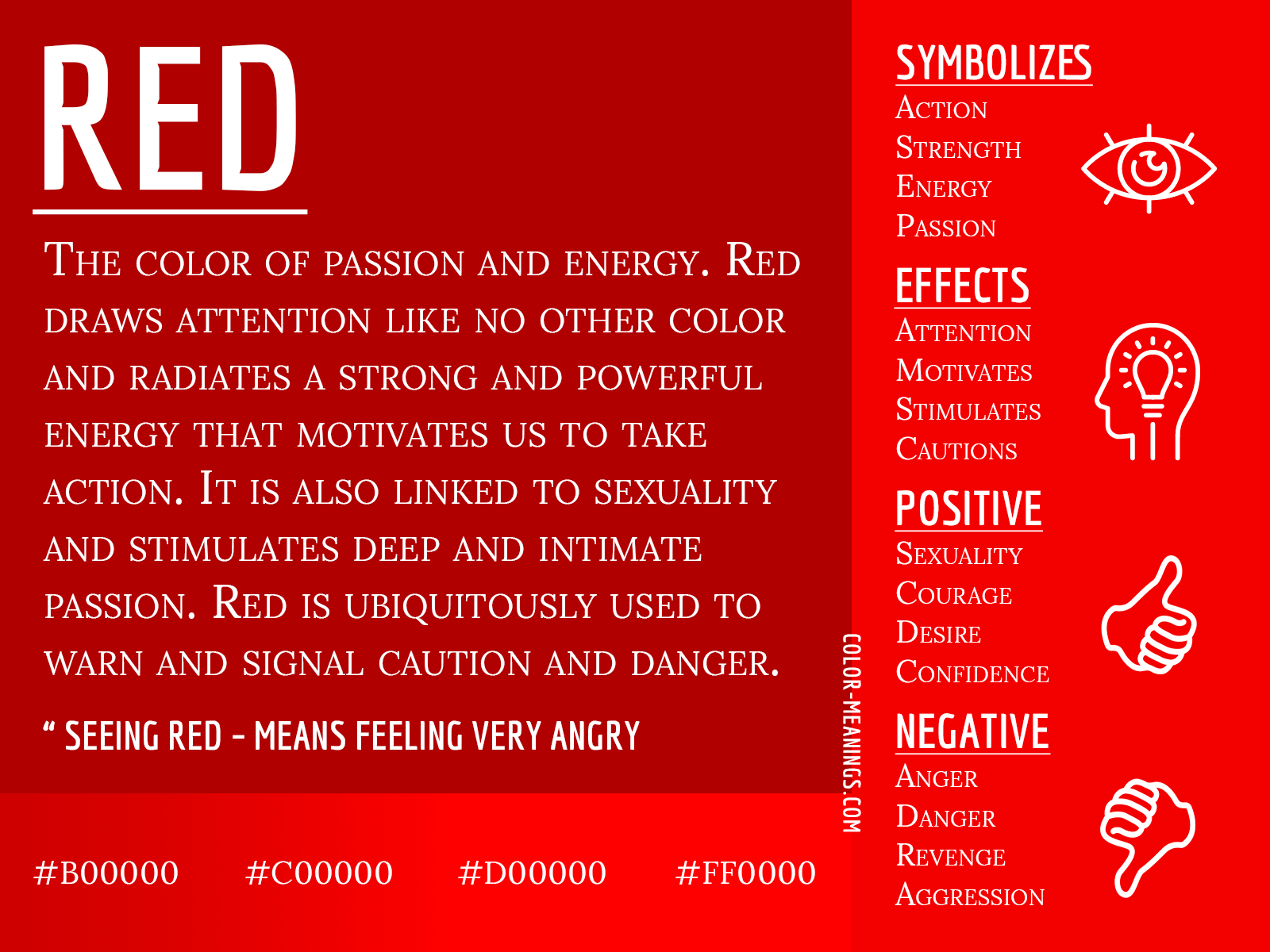 What does red mean in color?