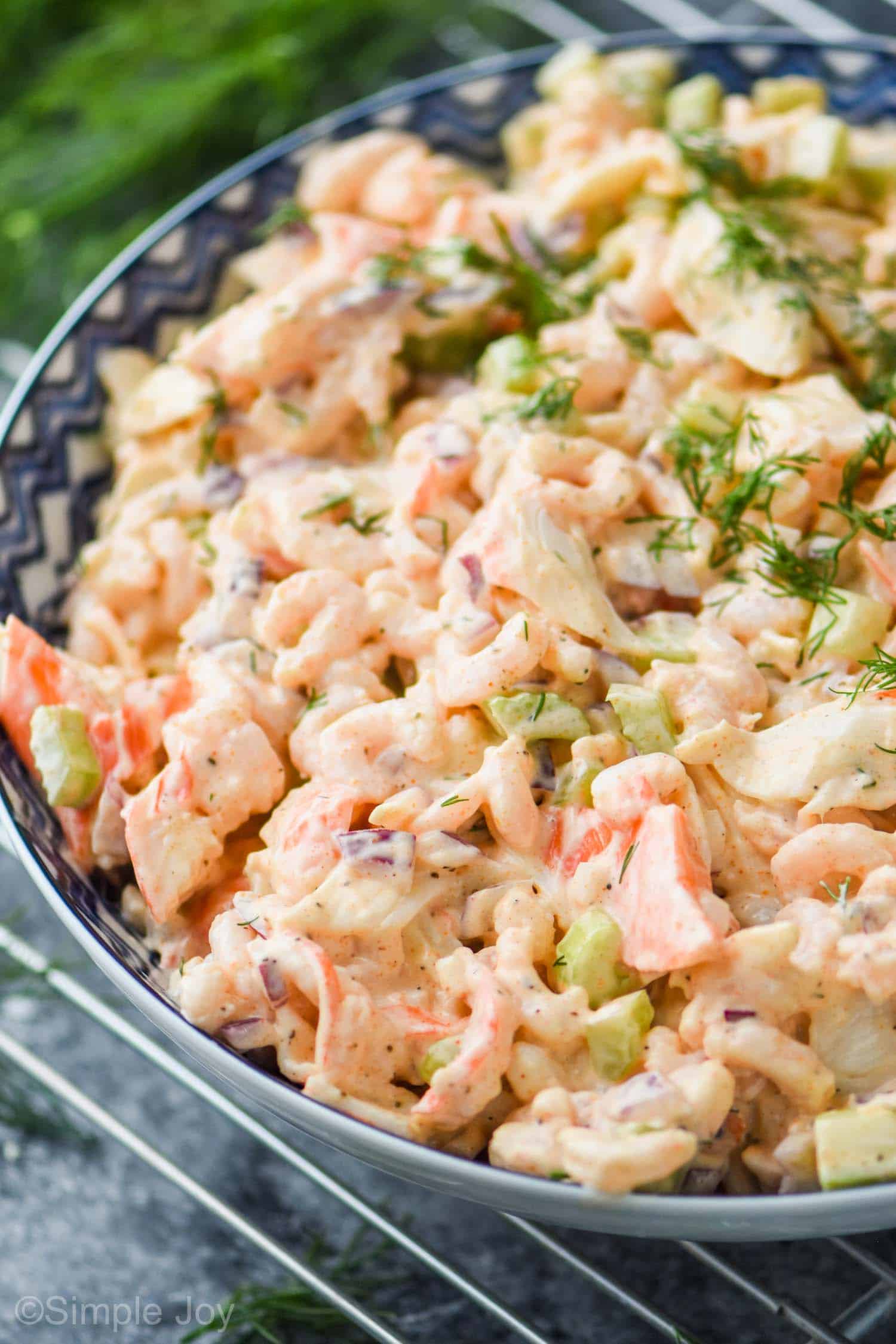 What does seafood salad contain?