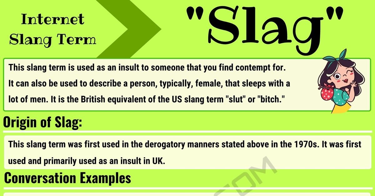 What does slag mean in slang?