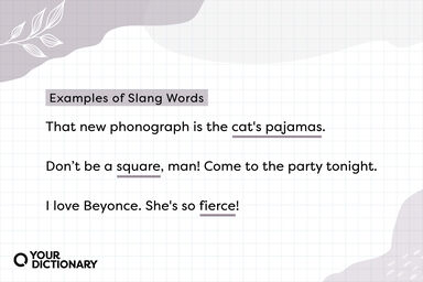 What does slang mean in writing?