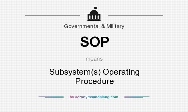 What does SOP mean in government?