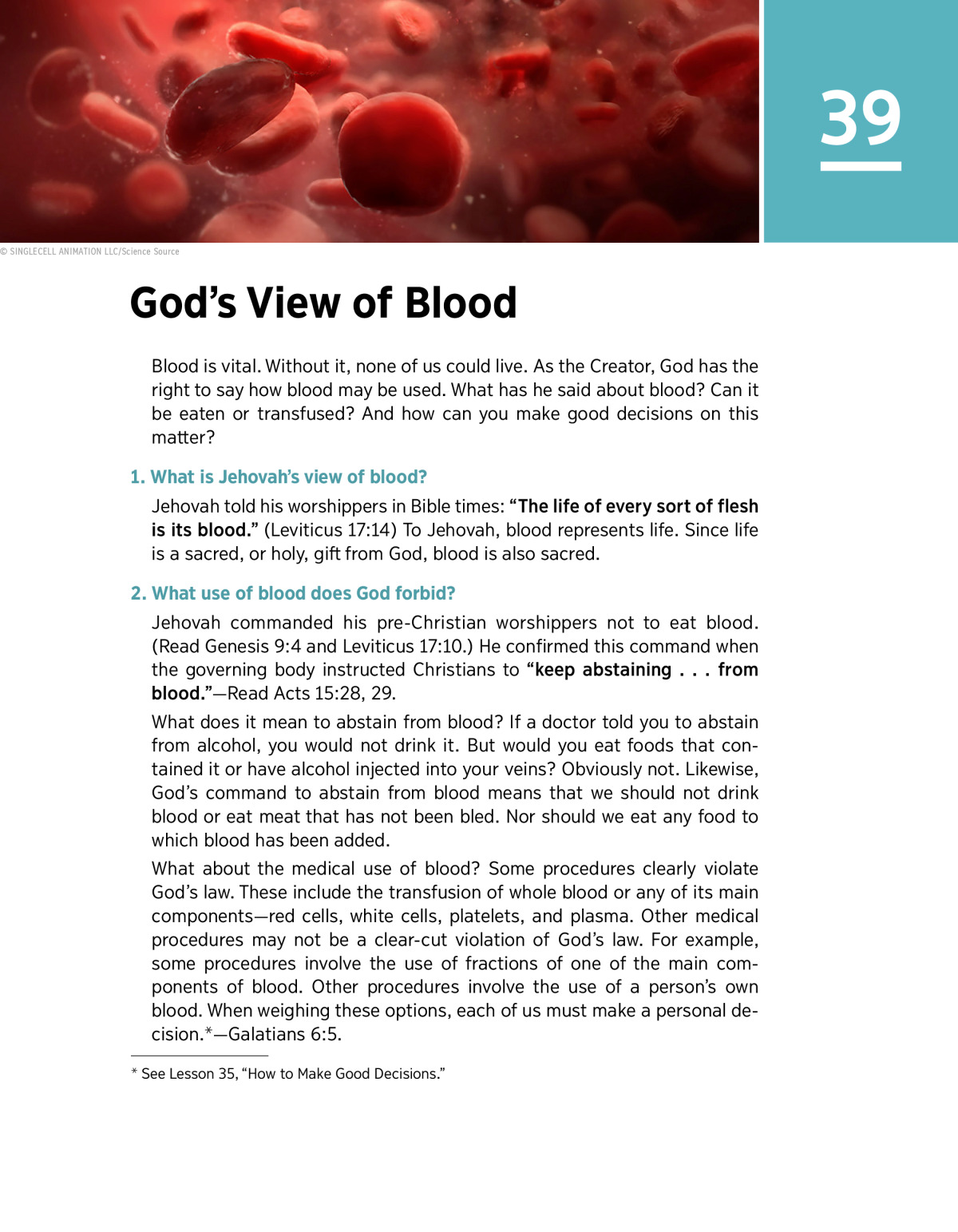 What does the Bible mean when it says abstain from blood?