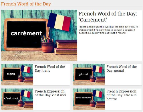 What does the French word a mean?
