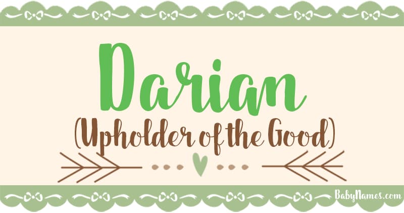 What does the name Darian mean in the Bible?