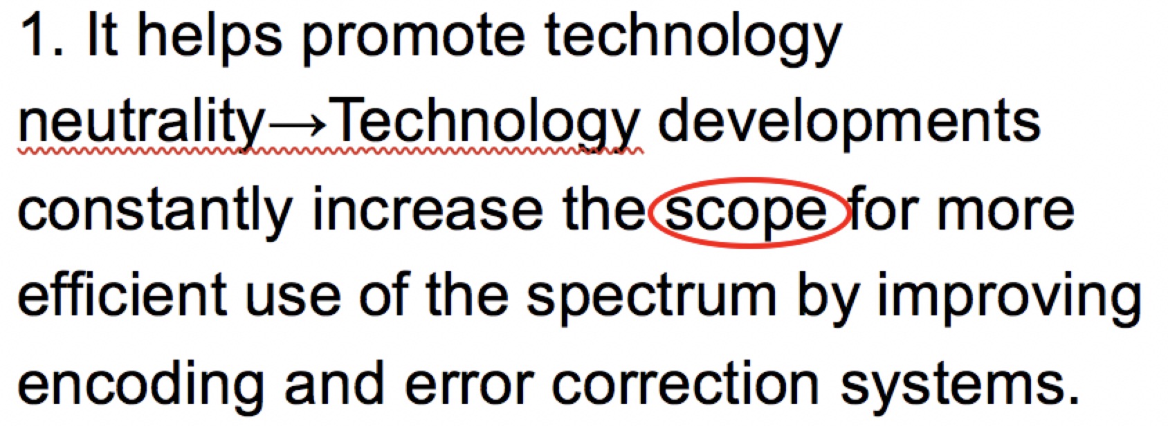 What does up the scope mean?