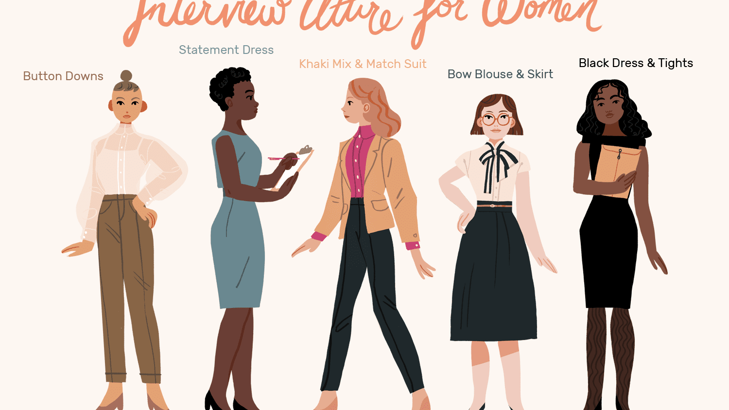 What dress should a female candidate wear for an interview?