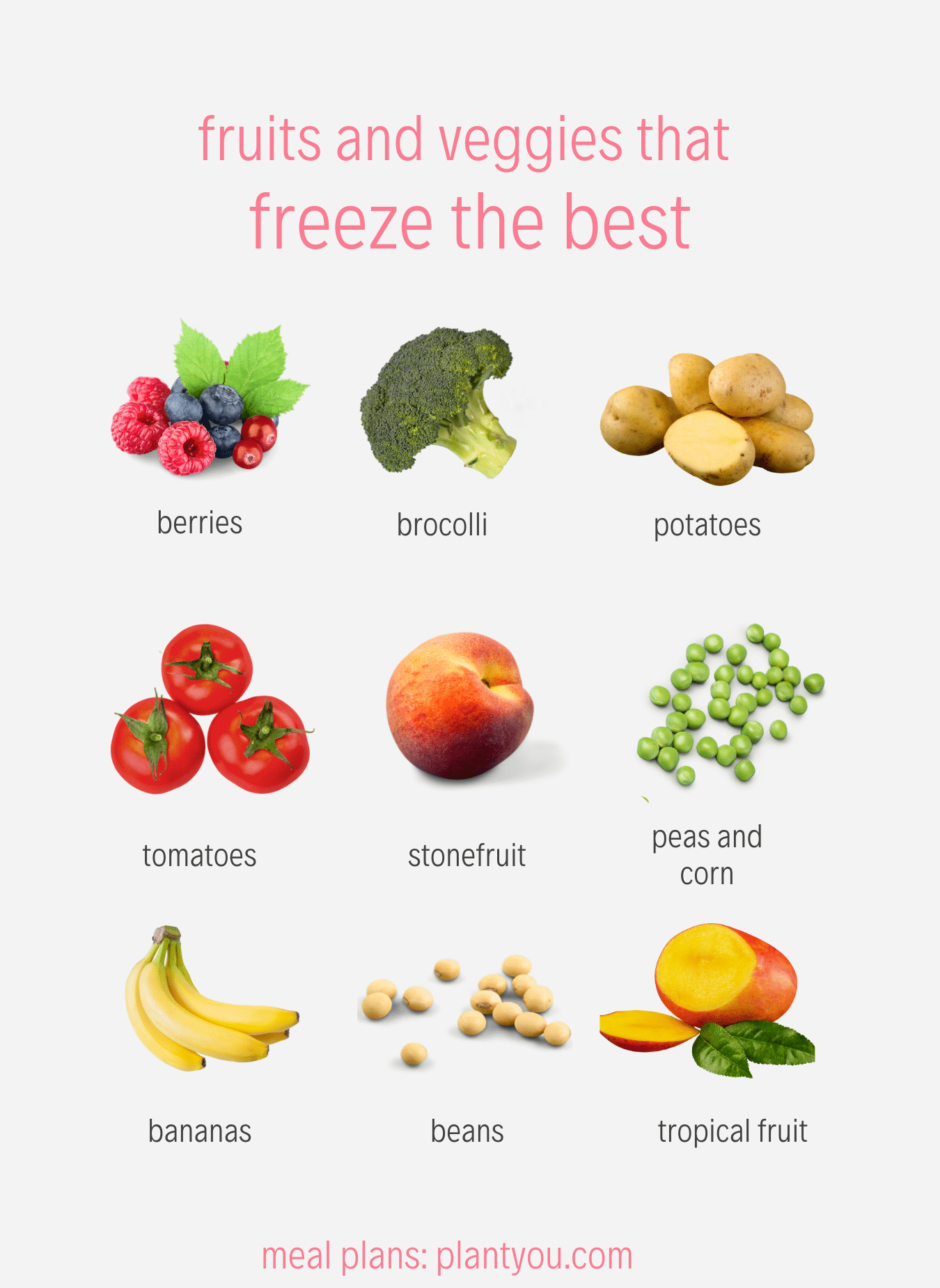 What effect does freezing have on fruits and vegetables?