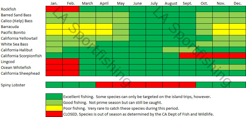 What fish is in season Los Angeles?