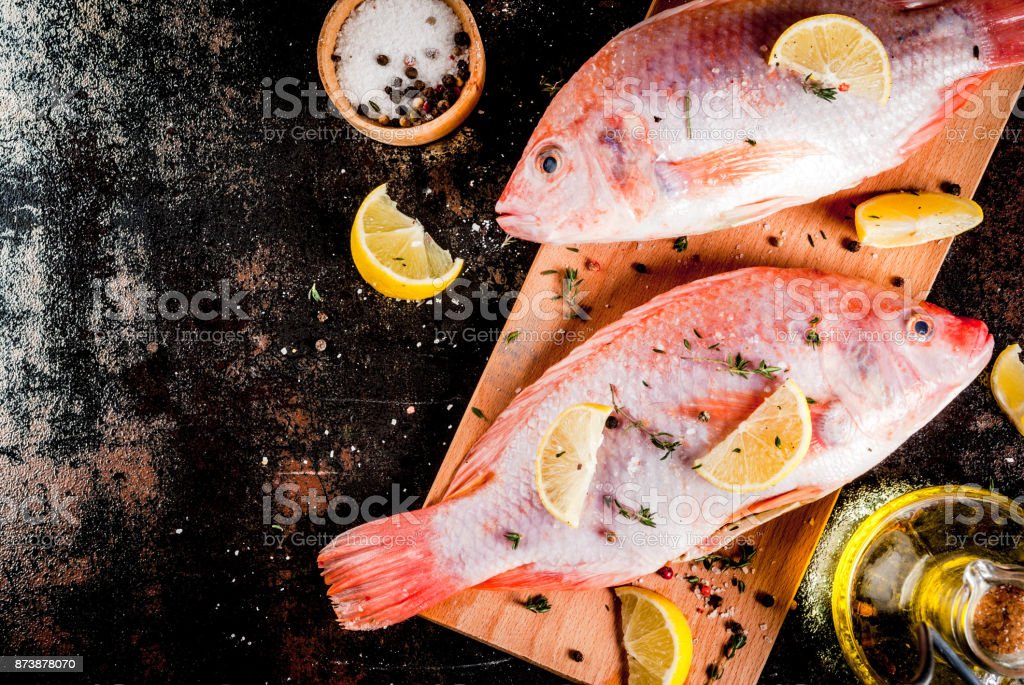 What fish is pink when raw?