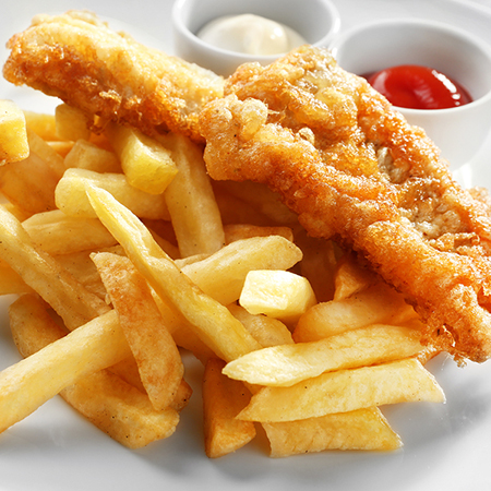 What fish is sold the most for fish and chips?