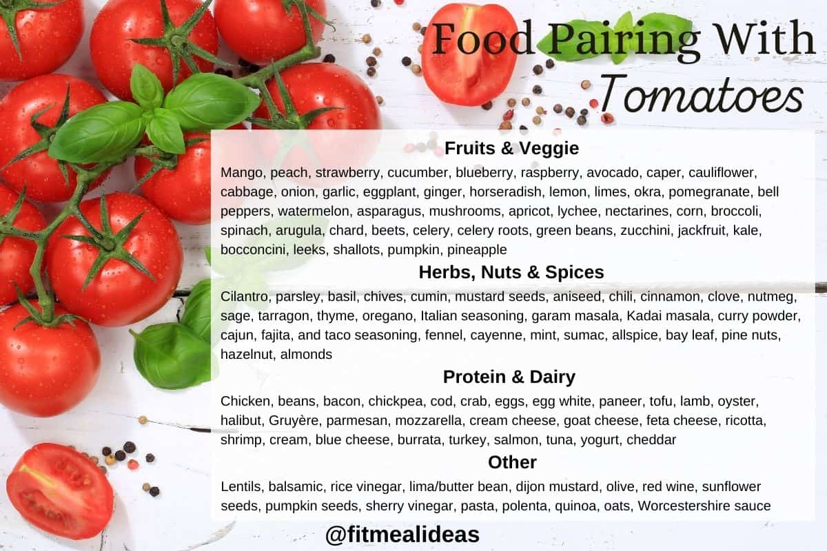 What flavors compliment tomato?