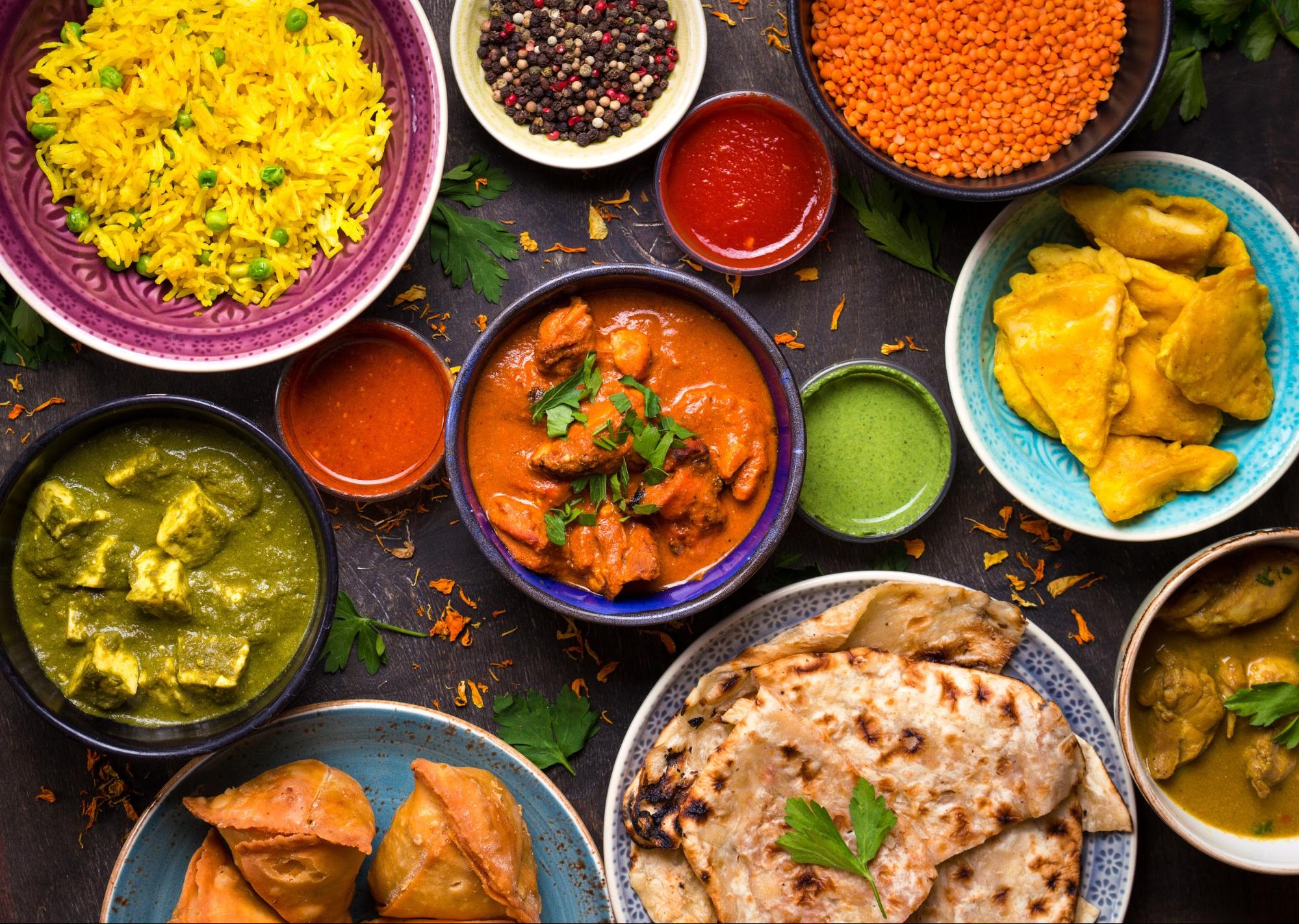 What food comes under Indian cuisine?