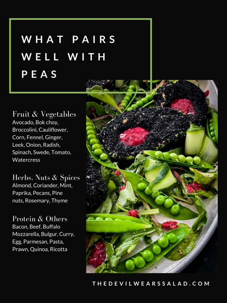What food goes well with peas?