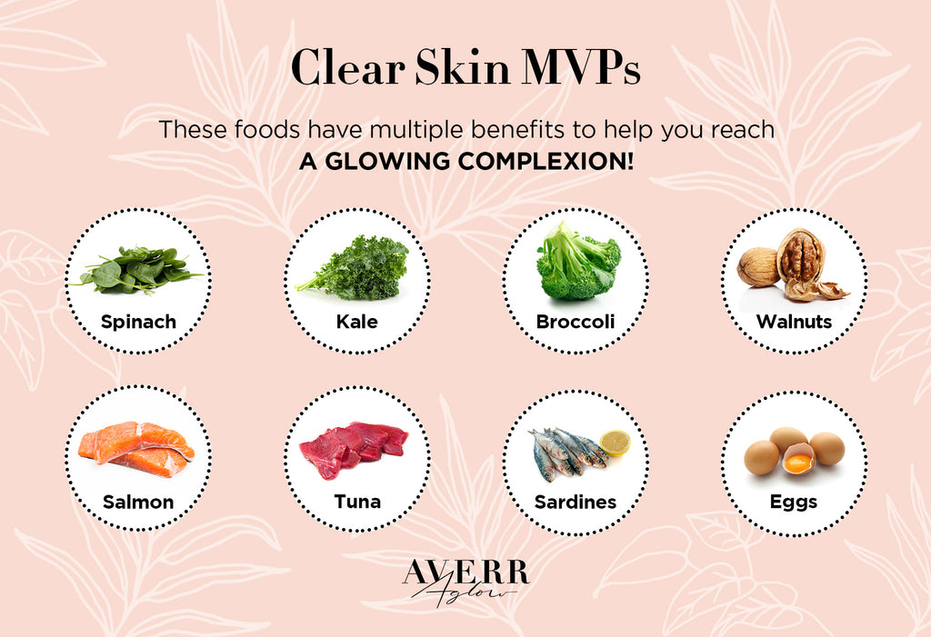 What food helps clear your face?