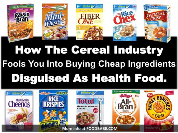 What foods are classified as cereals?