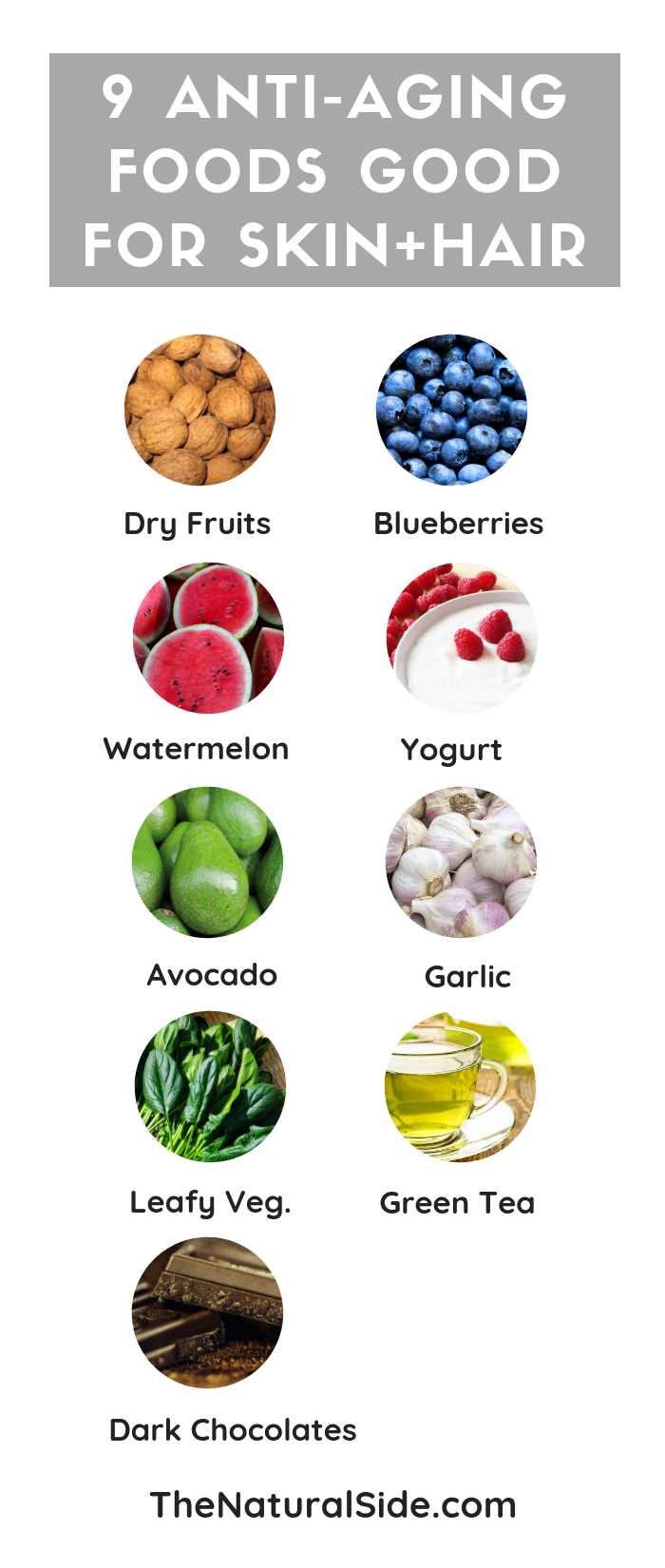 What foods are good for clear skin and hair?