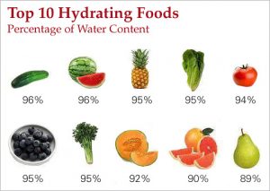 What foods are high in fluid?