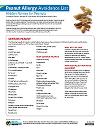 What foods are related to peanut allergy?
