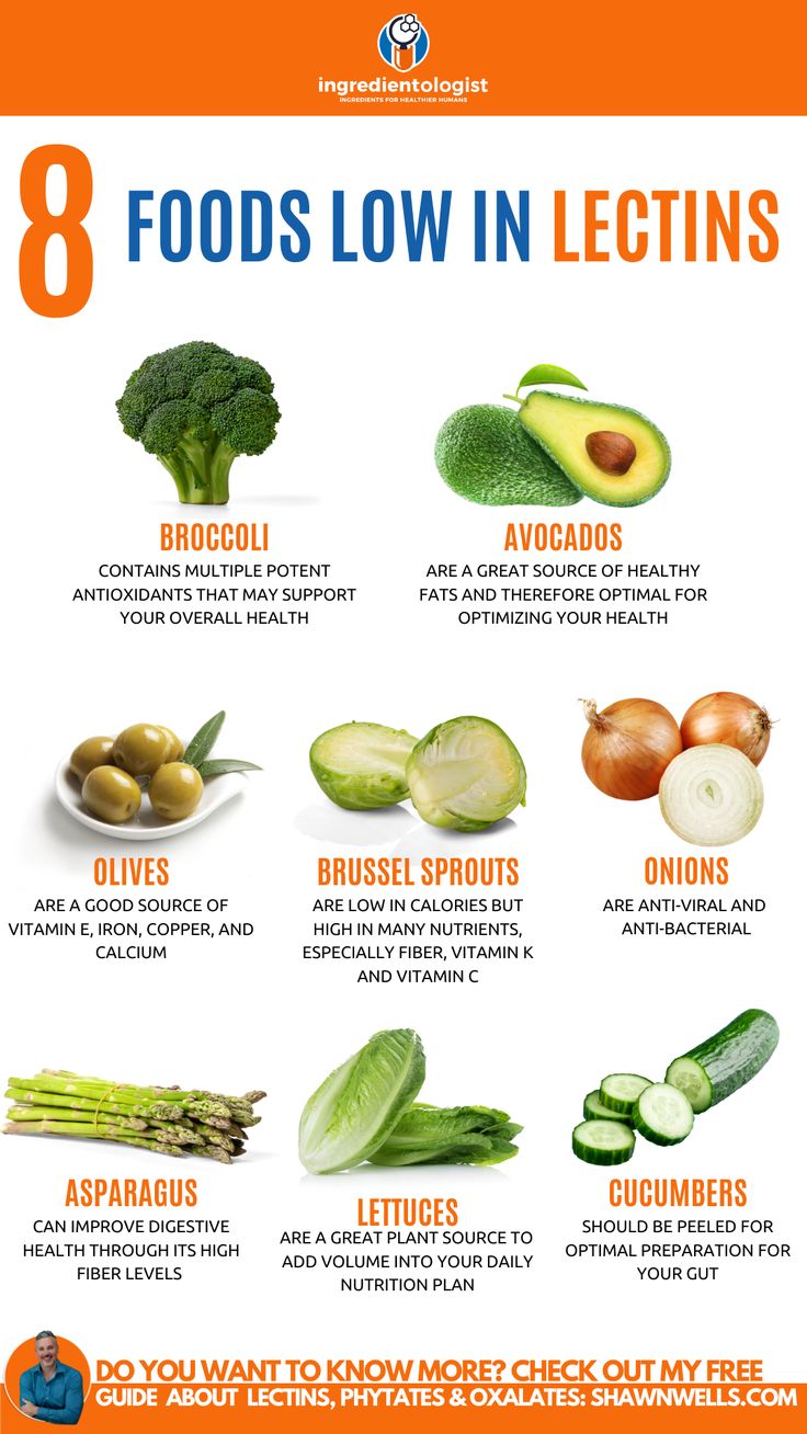 What foods break down lectins?