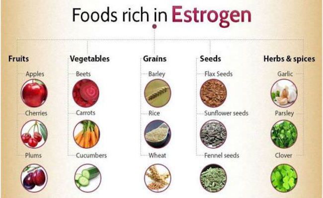 What foods decrease estrogen levels?