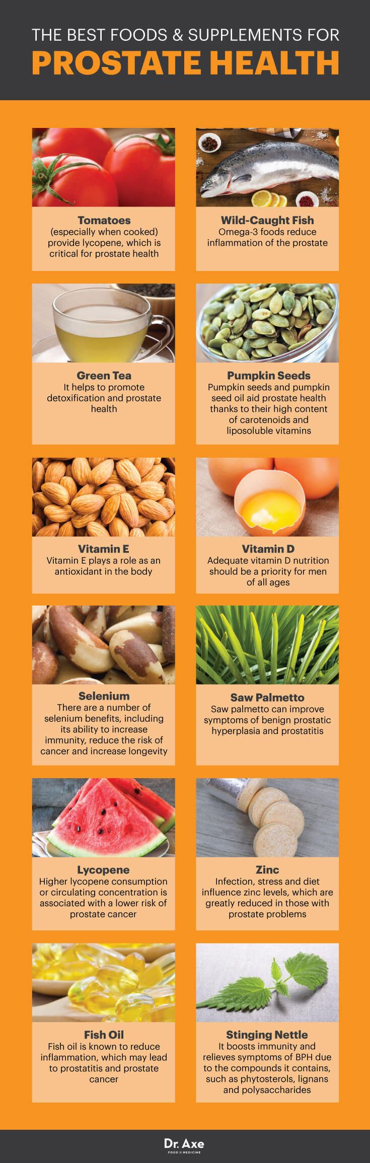 What foods help male prostate?