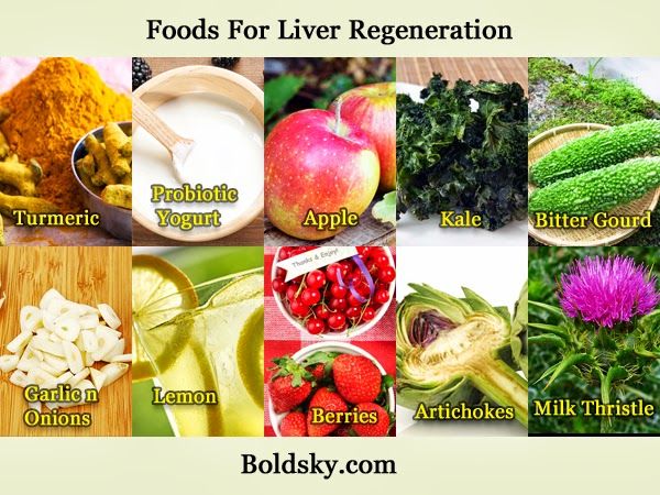 What foods help the liver regenerate?