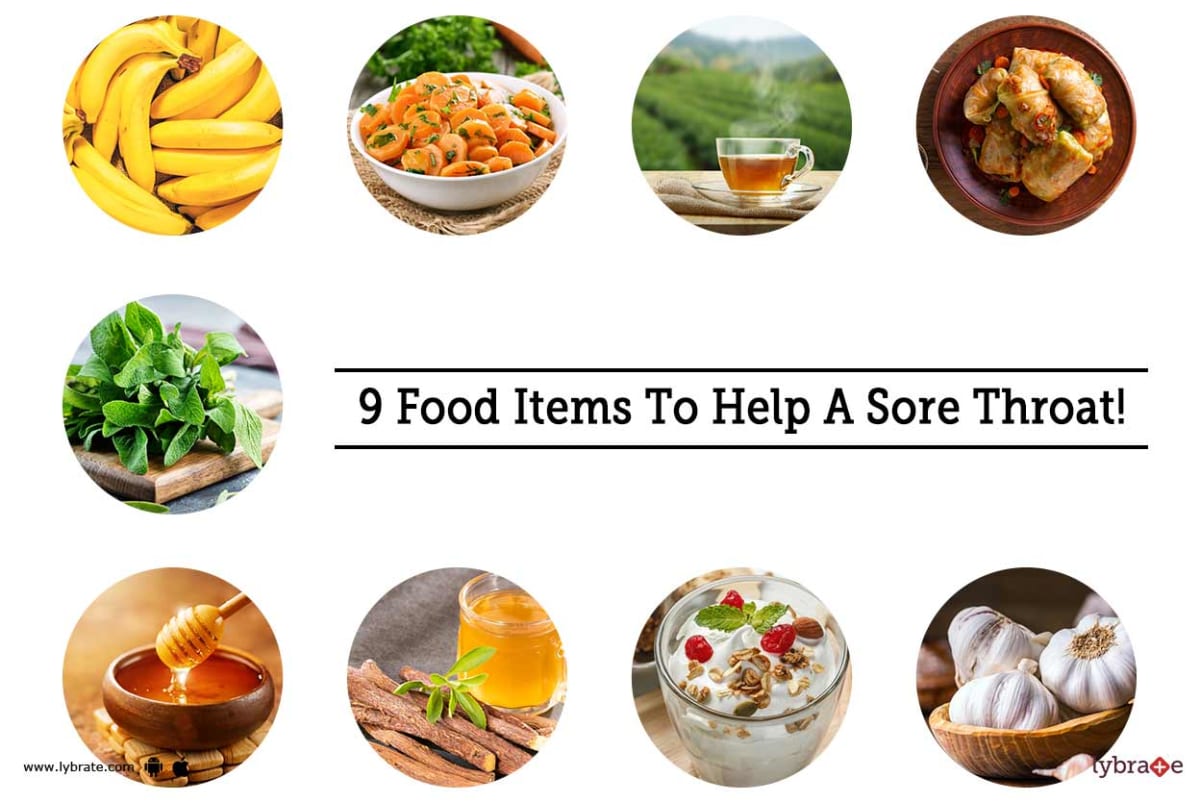 What foods make sore throats go away?