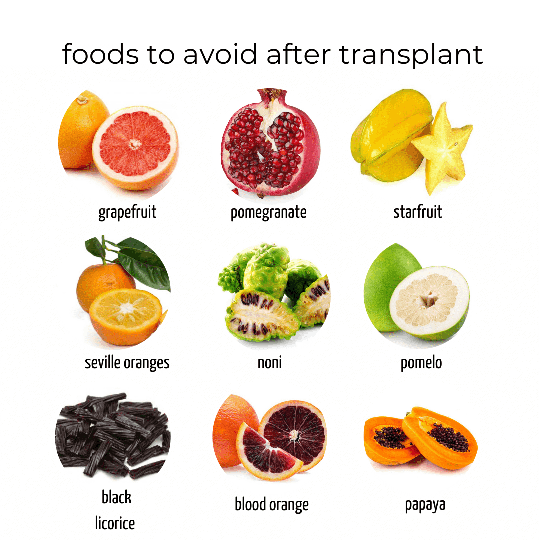 What foods should be avoided after kidney transplant?