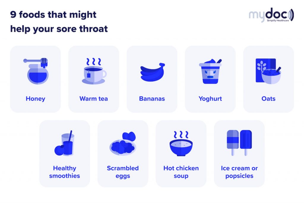 What foods should I avoid if I have a sore throat?