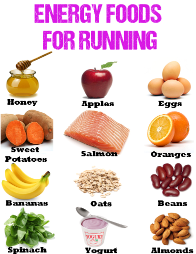 What fruit gives you energy running?