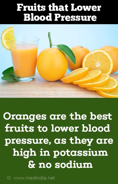 What fruit makes your blood pressure go down?