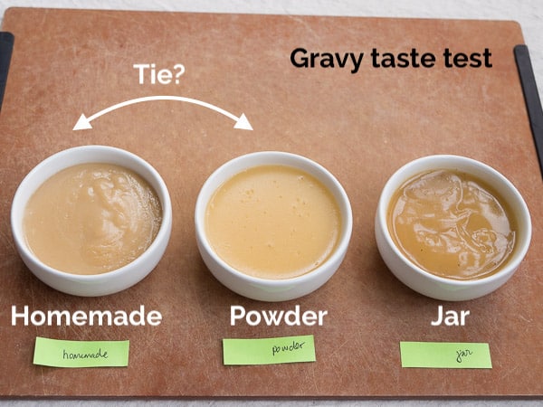 What gives gravy its taste?