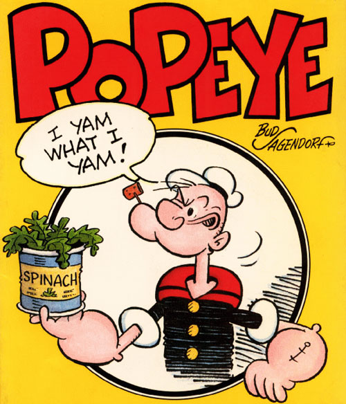 What gives Popeye his strength?