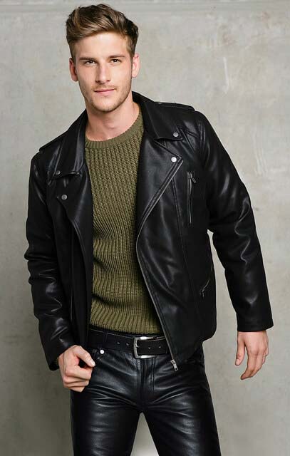 What goes best with a leather jacket?