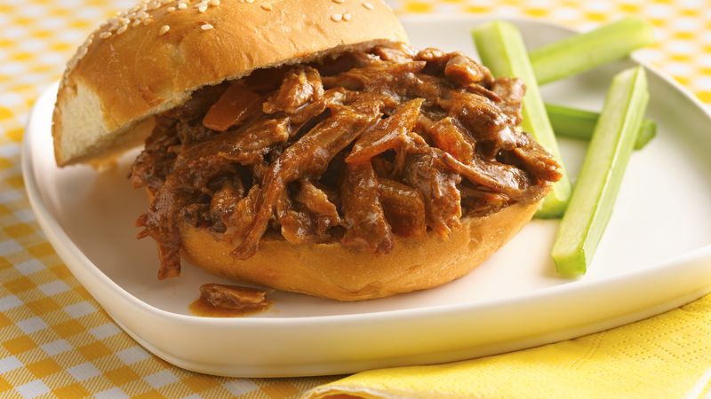 What goes good with pulled beef sandwiches?