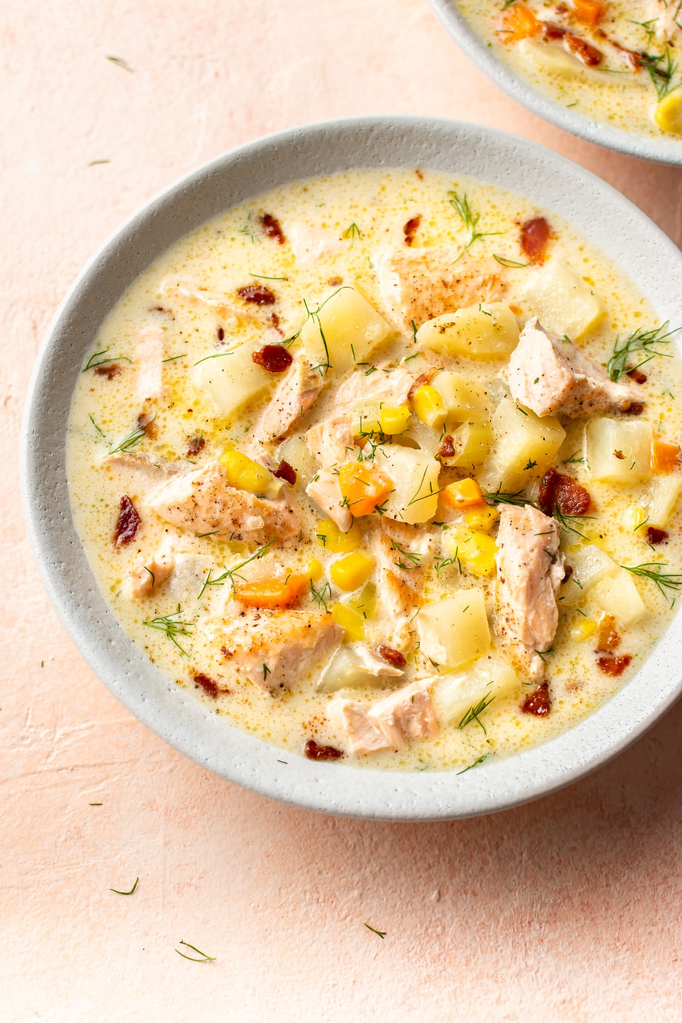 What goes good with salmon chowder?