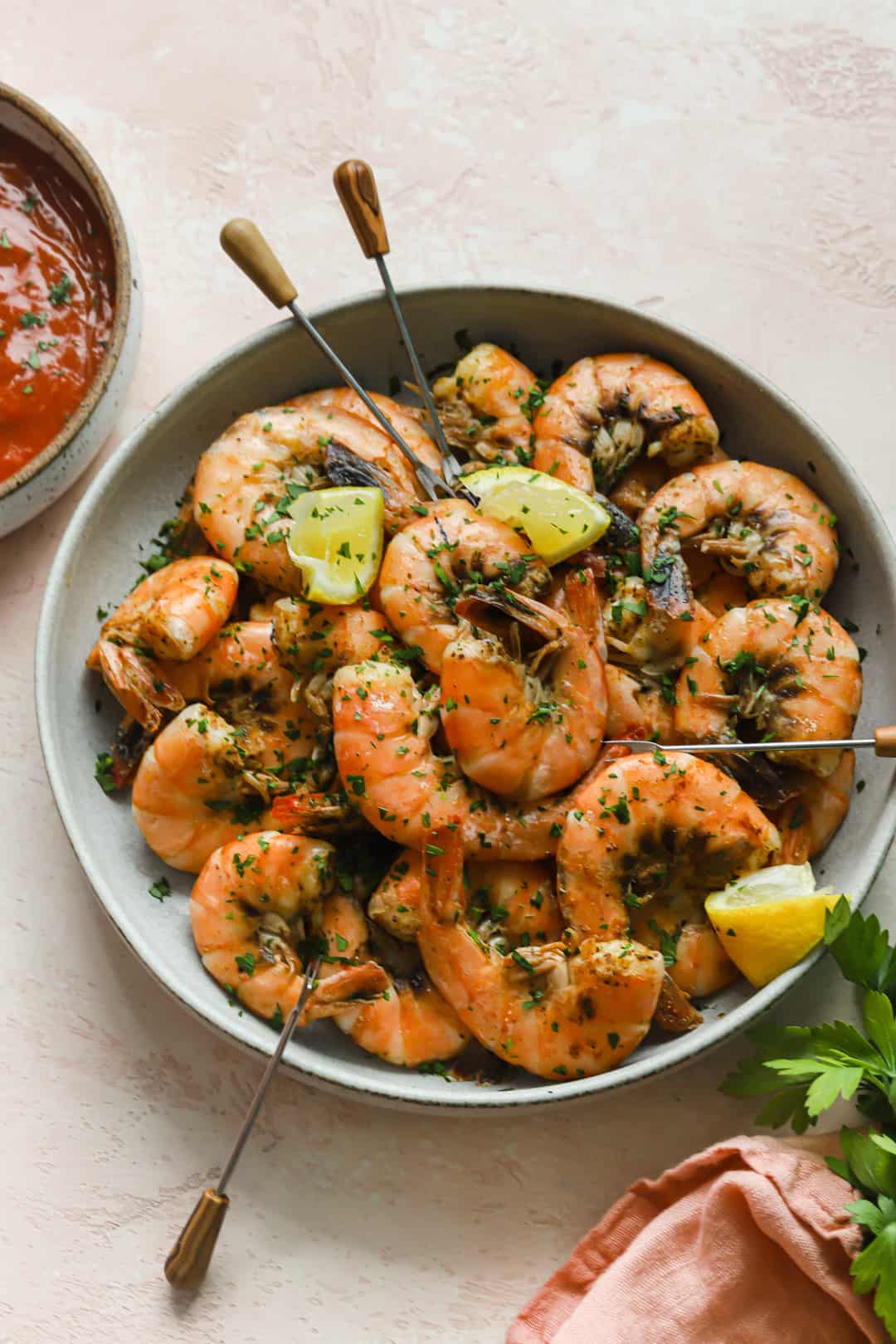 What goes good with steam shrimp?