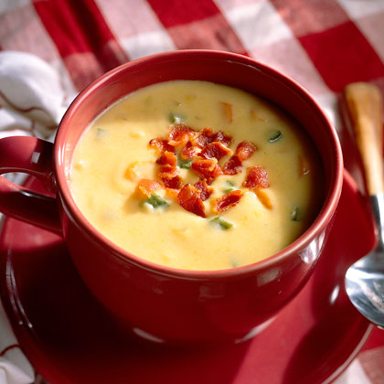 What goes well with cheese in chowder?