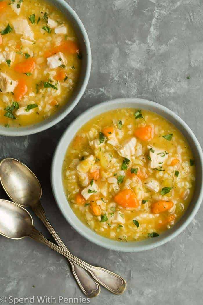 What goes well with chicken and rice soup?